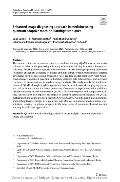 Enhanced Image Diagnosing Approach In Medicine Using Quantum Adaptive Machine Learning