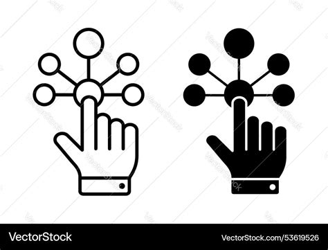 Interactivity Icon Set Digital Choice Button Logo Vector Image