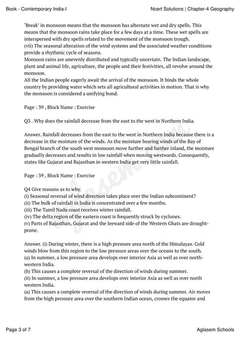 NCERT Solutions Class Geography Chapter Climate Question Answer PDF AglaSem