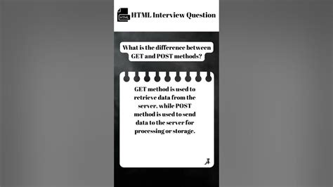 015 What Is The Difference Between Get And Post Methods Html Interview Question Youtube