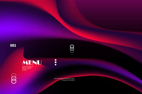검은색 빨간색 및 보라색 그라디언트와 메뉴 텍스트가 있는 컬러 배경 벽지 템플릿 파스텔 색상의 혼합 화려한 추상 패턴 기하학적 고급 배경 부드러운 둥근 모양 빨강에 대한
