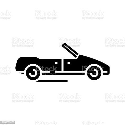 카브리올레 블랙 아이콘 컨셉 일러스트레이션 벡터 플랫 심볼 글리프 기호 개념에 대한 스톡 벡터 아트 및 기타 이미지 개념