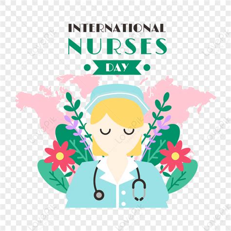 녹색 식물 일러스트 국제 간호사의 날지도의료보호 Png 일러스트 무료 다운로드 Lovepik