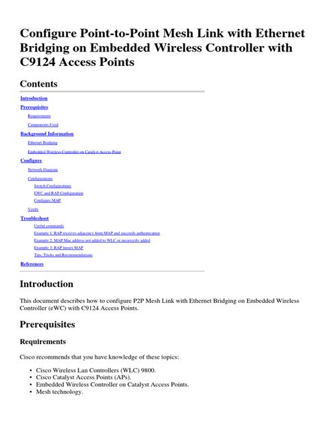 configure point to point mesh link with pdf wireless access point computer network