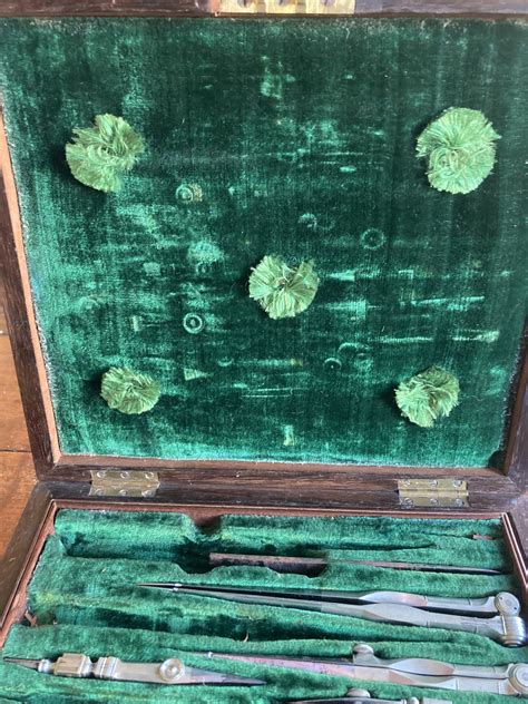 Good Part Set Of Drawing Instruments With Three Legged Dividers Fleaglass