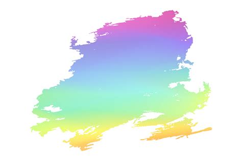 그런지 얼룩 홀로그램 무지개 색상 잉크 스플래시 텍스트 또는 엠블럼에 대한 격리된 배경 액체 얼룩 수채화 페인트 스트로크입니다 홀로그래피 텍스트를 위한 장소입니다 디자인