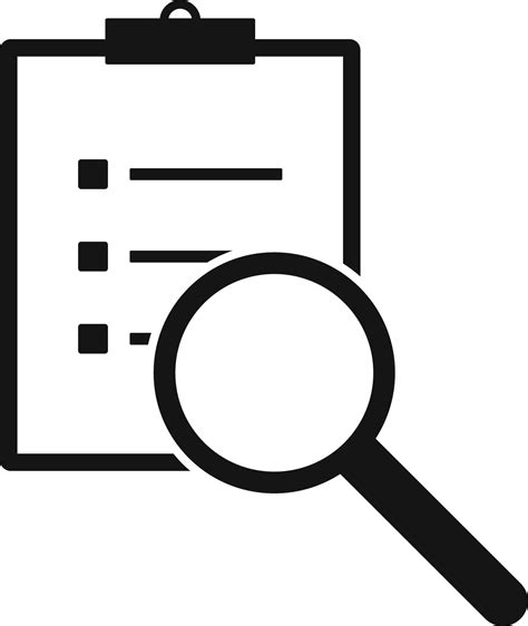 Scrutiny Document Plan Icon In Flat Style Review Statement Vector
