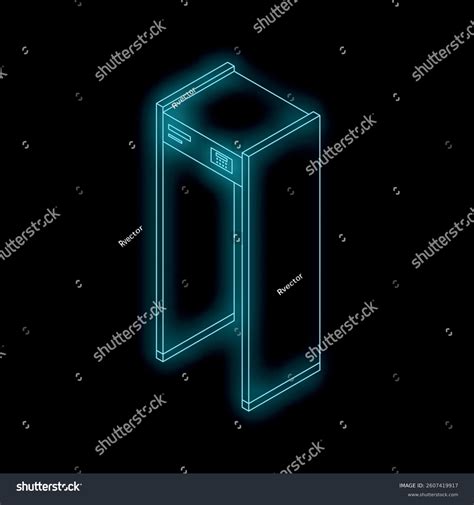 Metal Detector Gate Scanning Weapons Contraband Stock Vector Royalty Free 2607419917