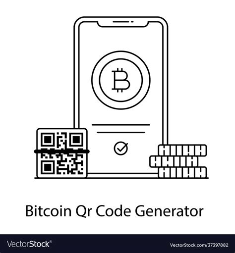bitcoin qr code generator royalty free vector image