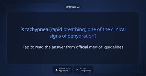Is Tachypnea Rapid Breathing One Of The Clinical Signs Of Dehydration