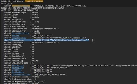 analysing the process environment block void s blog