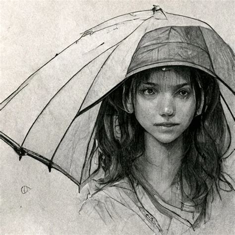 Umbrella Pencil Drawing