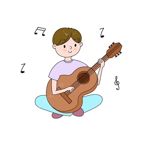 기타를 연주하는 소년 만화 일러스트 기타를 치다 소년 만화 Png 일러스트 및 Psd 이미지 무료 다운로드 Pngtree