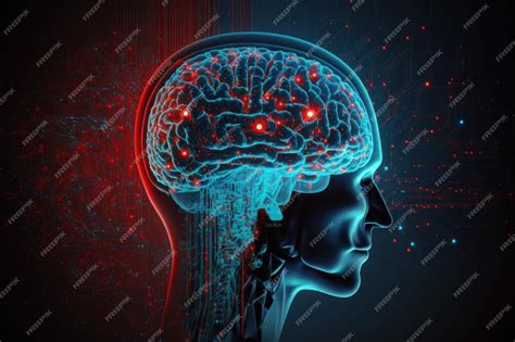 Premium Ai Image Human Brain Glowing Blue Lines Neural Connections