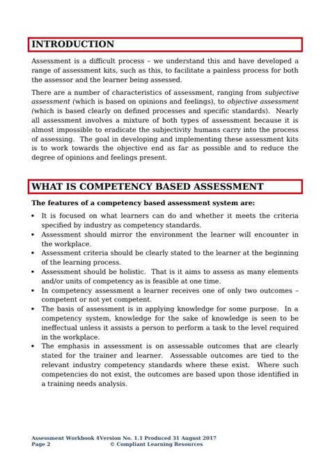 Competency Based Assessment Principles Dimensions And Requirements Competency Based Assessment Principles Dimensions And Requirements