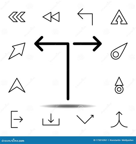 Arrow Two Ways Icon Simple Thin Line Outline Vector Element Of Arrow