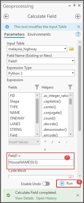 How To Populate A Field With A Portion Of The Values From A Different Field Using The Cal
