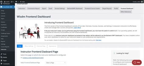 frontend dashboard installation guide learndash support