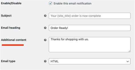 how to edit additional content in woocommerce emails stack overflow