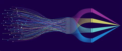 빅 데이터 시각화 라인으로 혼란스러운 지점을 구조화 기하학적 추상적 파란색 배경 혼돈에 대한 스톡 벡터 아트 및 기타 이미지 혼돈 순서 데이터 Istock