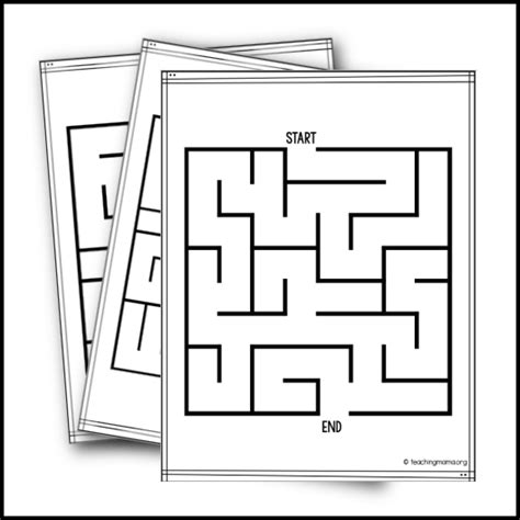 30 Mazes Printables Club