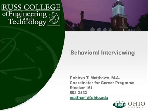 Ppt Behavioral Interviewing Powerpoint Presentation Free Download