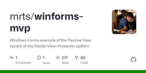 Github Mrts Winforms Mvp Windows Forms Example Of The Passive View Variant Of The Model View