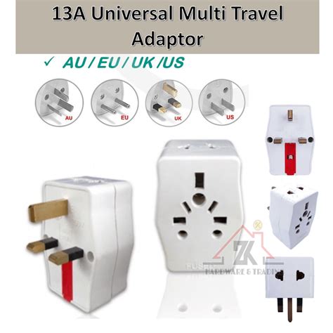Universal Travel Multi Adapter Socket Way Pin UK Plug Support AU EU US UK Shopee Singapore