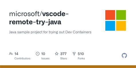 Github Microsoft Vscode Remote Try Java Java Sample Project For