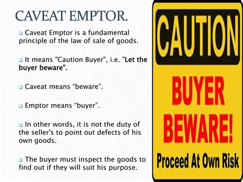 Caveat Emptor Ppt Pptx