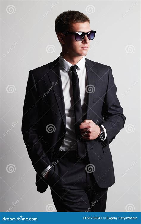 Handsome Man In Suityoung Businessman In Sunglasses Stock Image