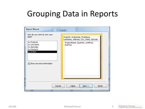 Ppt Cs1100 Access Reports Powerpoint Presentation Free Download Id1617177