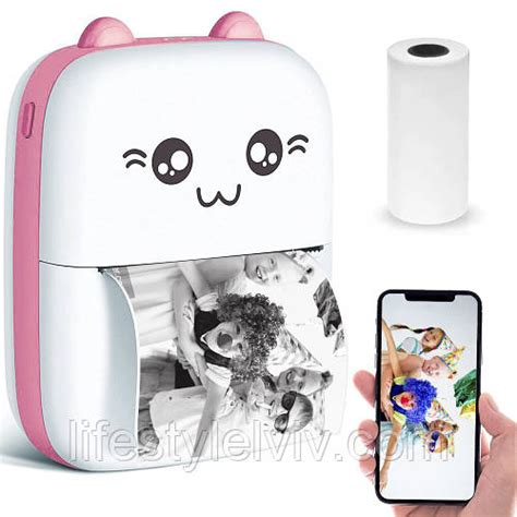 Портативный термопринтер с Bluetooth рулон термобумаги от Usb Фотопринтер для печати с