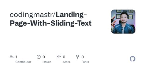 Github Codingmastr Landing Page With Sliding Text