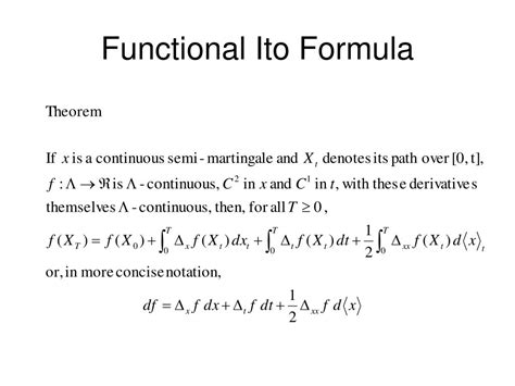 Ppt Functional Ito Calculus And Pde For Path Dependent Options Powerpoint Presentation Id