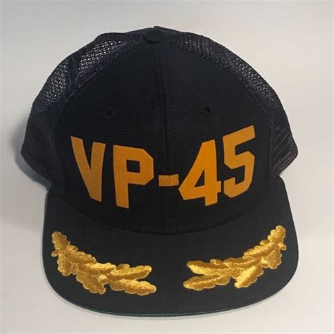 New Era Accessories Vintage New Era Oak Leaf Navy Vp45 Trucker Hat
