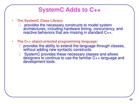 PPT Analysis Design And Modeling In SystemC PowerPoint Presentation