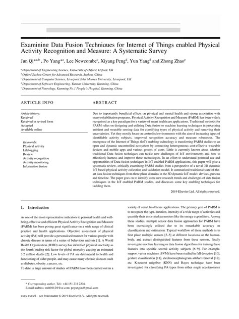 Pdf An Overview Of Data Fusion Techniques For Internet Of Things