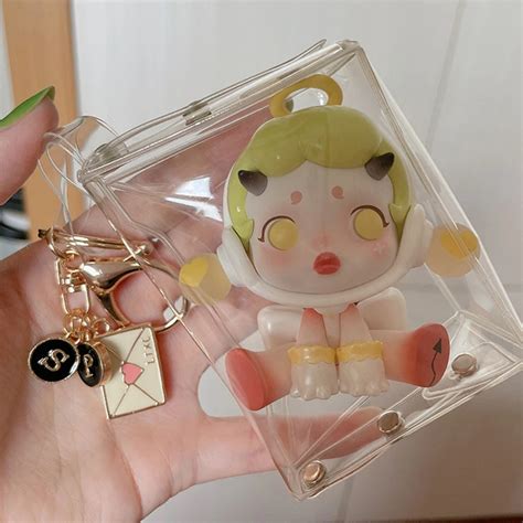 투명 미스터리 박스 오거나이저 Pvc 디스플레이 스탠드 케이스 키체인 방진 재스민 버블 매트 인형 장난감 수집용 모델 가방 Aliexpress