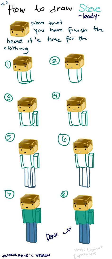 How To Draw Steve Pt 2