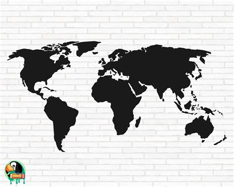World Map Svg World Svg Travel Svg Global Map Svg World Etsy Hong Kong