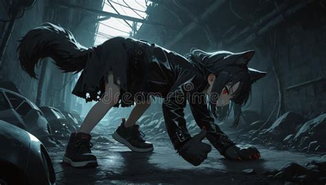 Kawaii Wolf Girl Anime Stock Illustrations 43 Kawaii Wolf Girl Anime