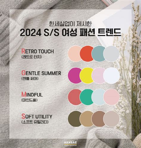 2024 패션 트렌드 레트로 터치부터 소프트 유틸리티 Trendm 아이디어 디자인