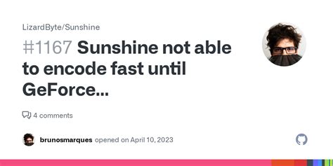 Sunshine Not Able To Encode Fast Until Geforce Experiencedgamestream