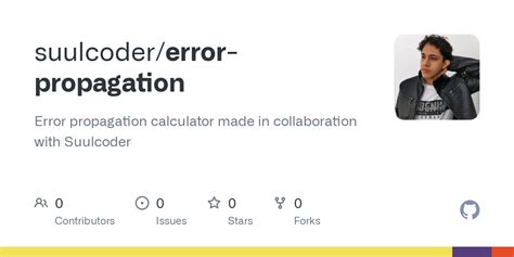 Github Suulcodererror Propagation Error Propagation Calculator Made In Collaboration With