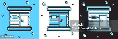 파란색과 흰색 검은색 배경에 격리된 사우나 나무 목욕탕 아이콘을 설정합니다 온열 스파 휴식 테라피 목욕과 뜨거운 스팀 건강 관리 휴식 테라피 벡터 건강한 생활방식에 대한