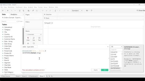 How To Convert String Into Date Tableau Youtube