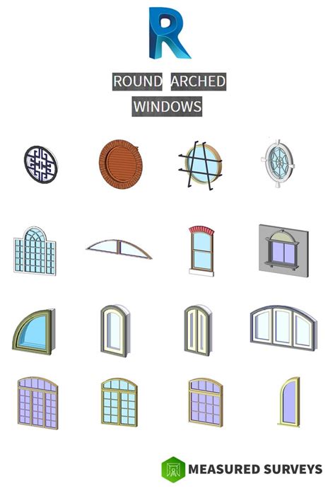 60 Revit Round And Arched Window Families Arched Windows Windows Arched Wall Niche