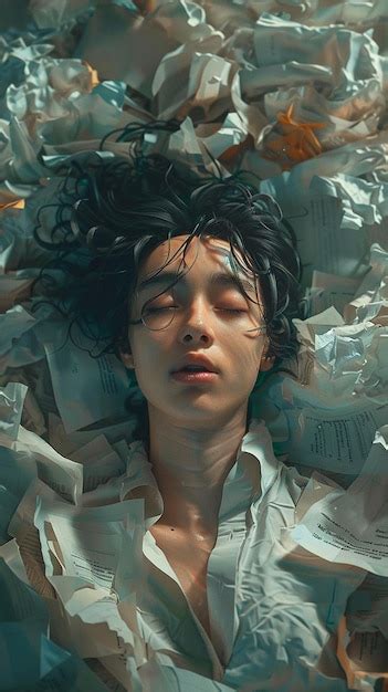 Premium Photo Drowning In Responsibilities Paper Ocean