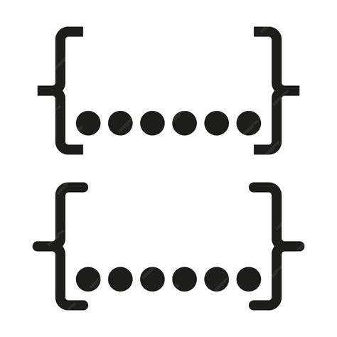 Premium Vector Digital Code Brackets And Dots Symbol Programming And
